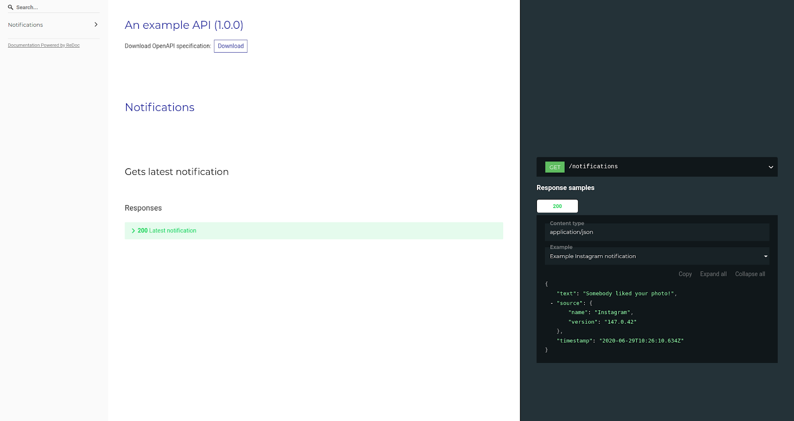 Managing OpenAPI specification